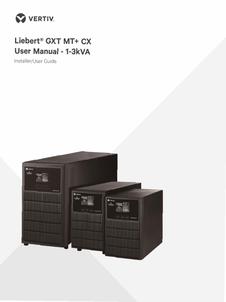 Liebert GXT MT CX User Manual PDF | PDF | Mains Electricity | Power ...