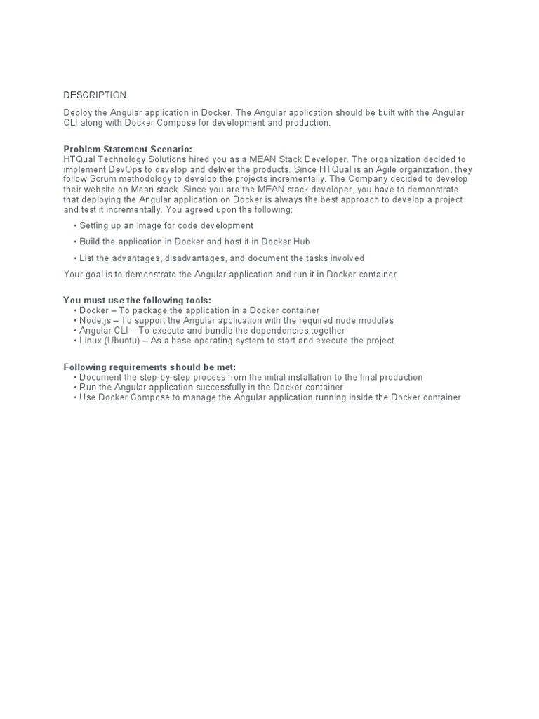 Docker With Angular CLI Project | PDF | Computers | Technology & Engineering