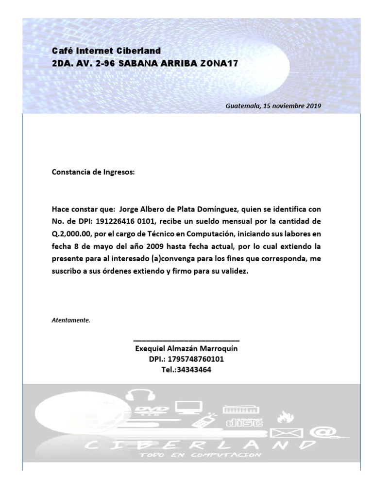 Carta Koko Ingresos | PDF