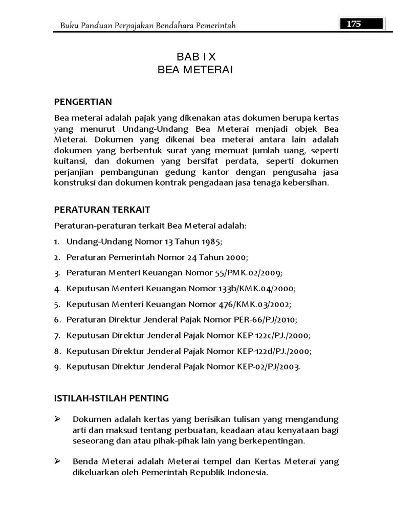 Buku BEA-MATERAI | PDF