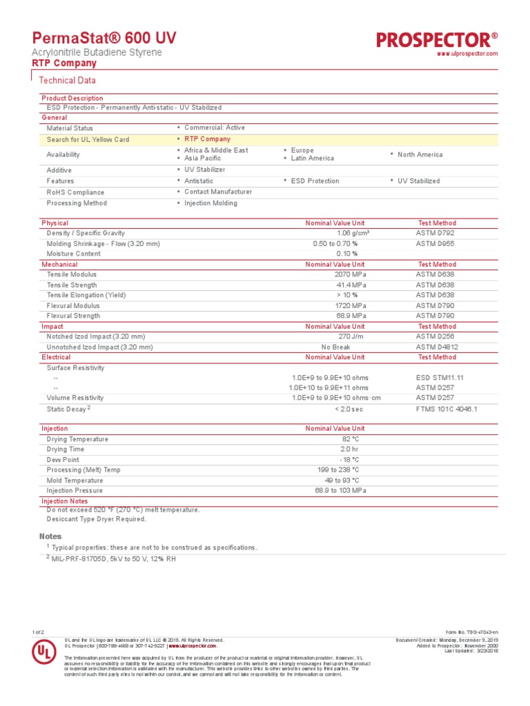 PermaStat 600 UV | PDF | Electrostatic Discharge | Electrical ...