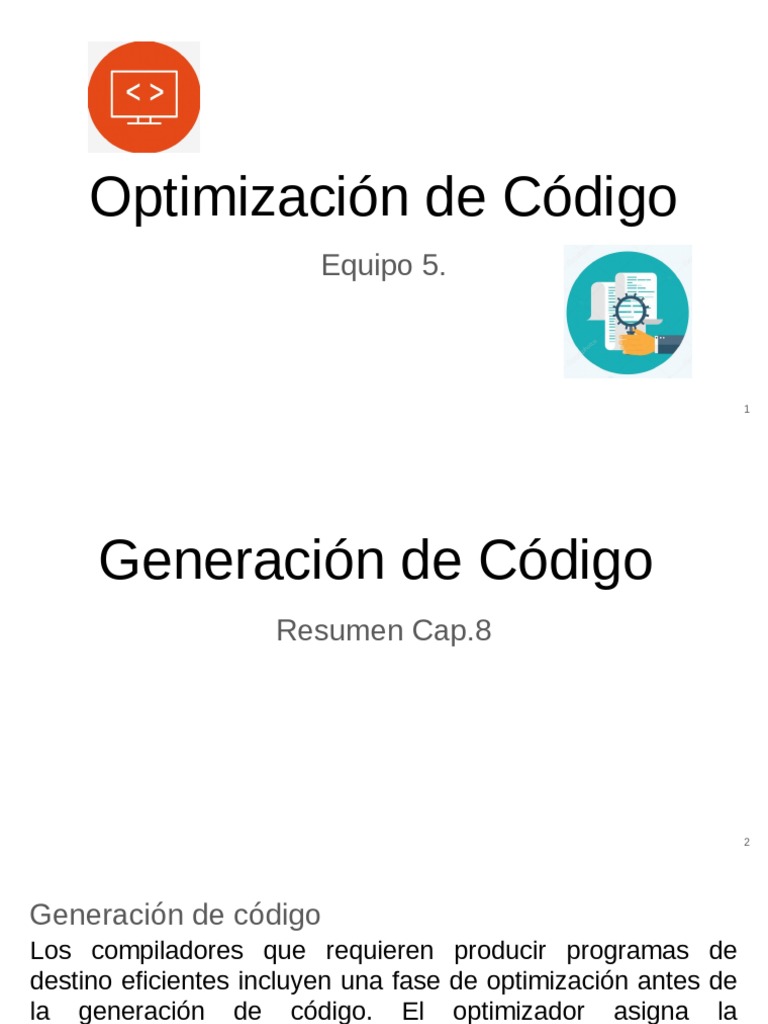 05_Optimización_de_Código.pdf | Compilador | Programa de Optimización