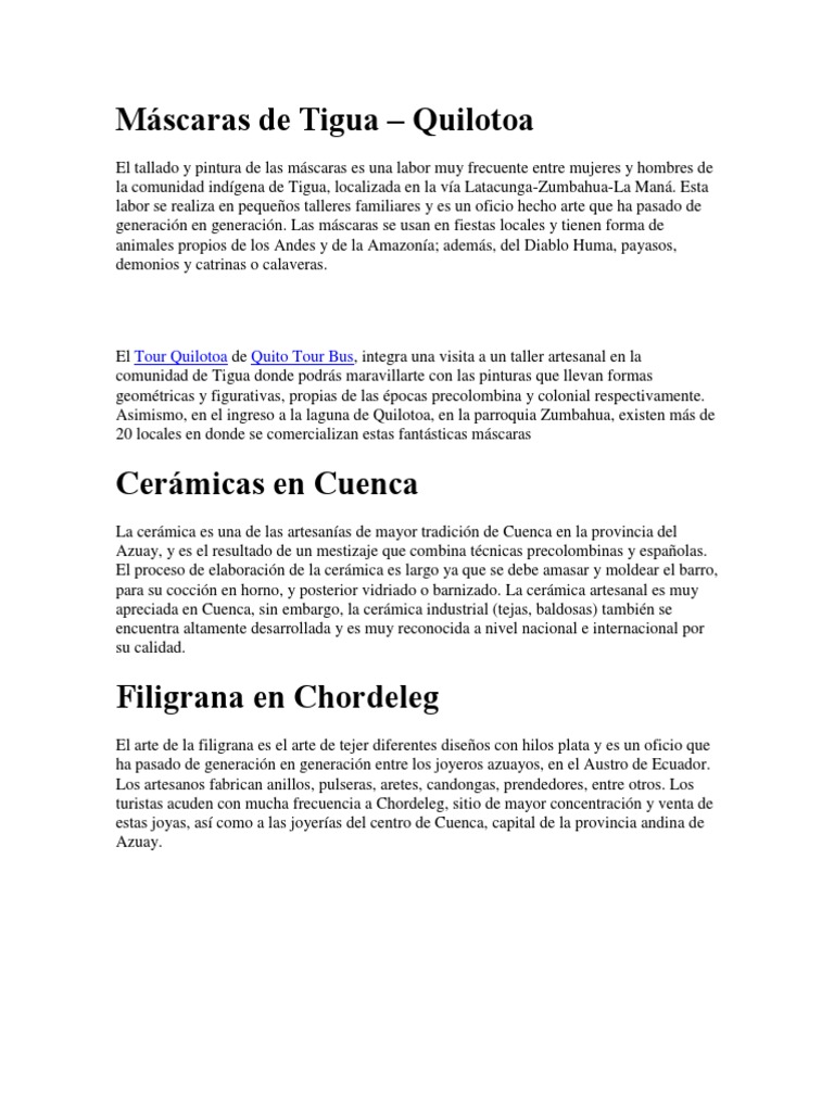 Máscaras de Tigua | PDF