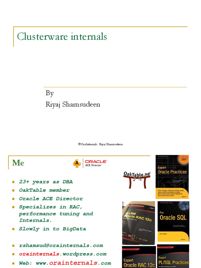 Clusterware Internals | PDF | Computer Cluster | Backup