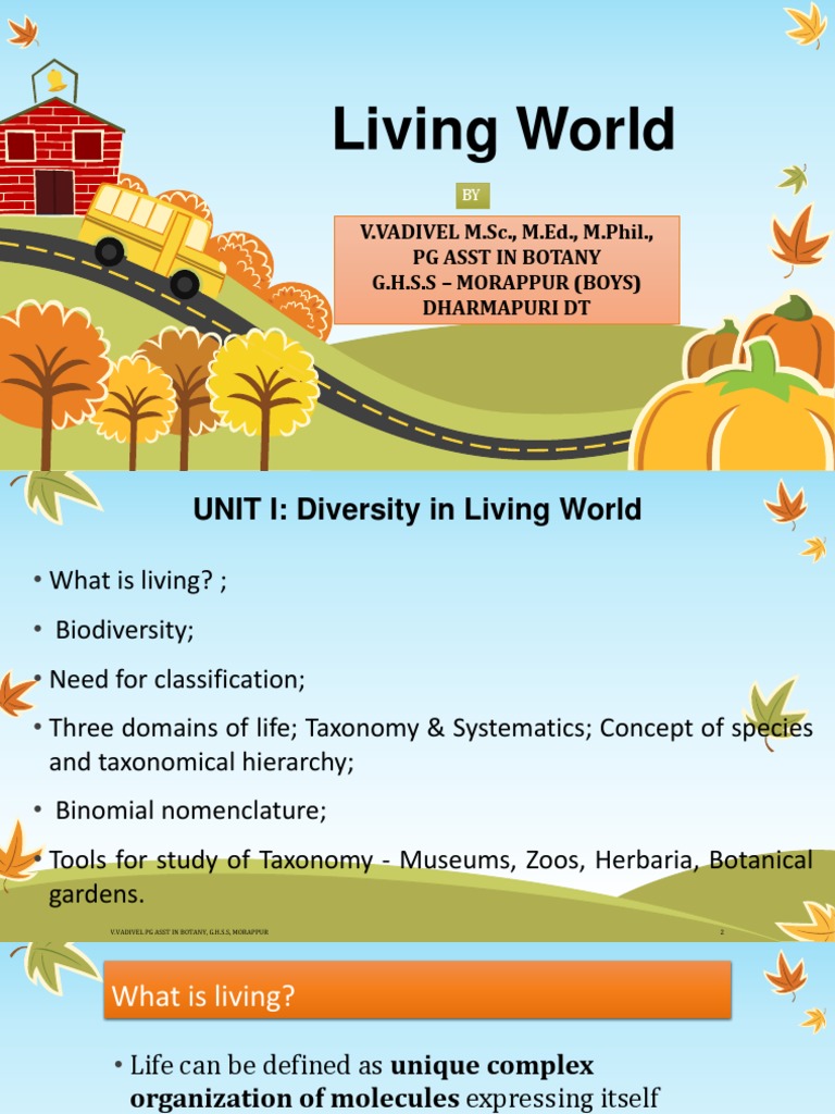 Living World | PDF | Taxonomy (Biology) | Botany