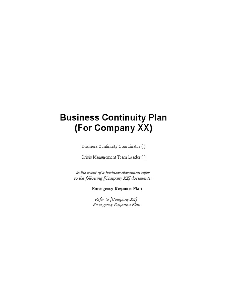 Business Continuity Formula Plan Template PDF | PDF | Business ...
