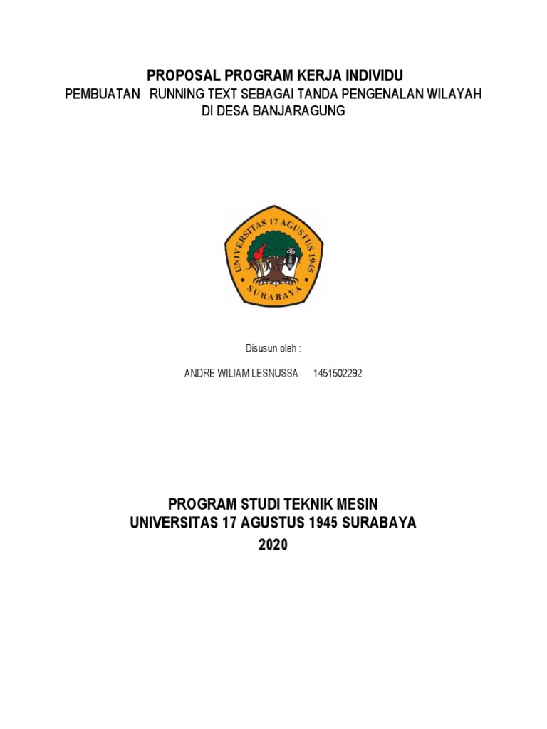 Program - Kerja - Individu - (Andre Wiliam) | PDF | Seni | Komputer