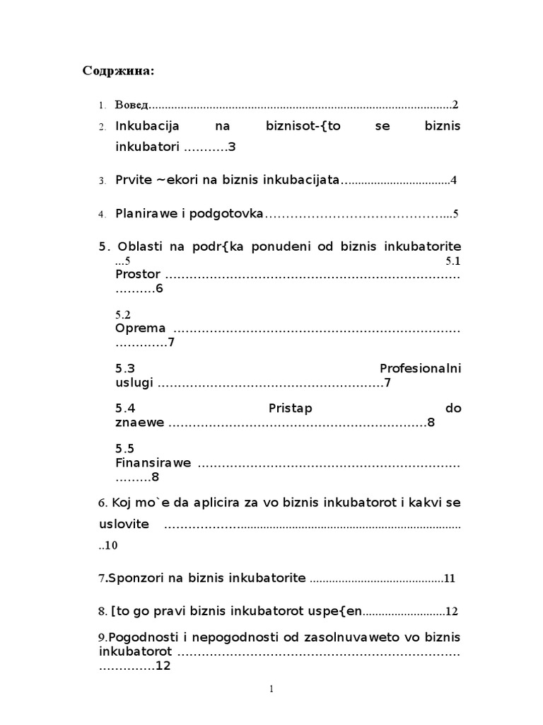 Biznis Inkubatori | PDF