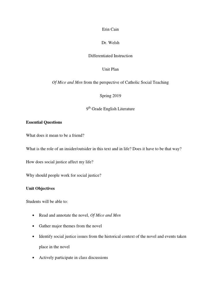 Unit Plan | PDF | Lesson Plan | Teachers