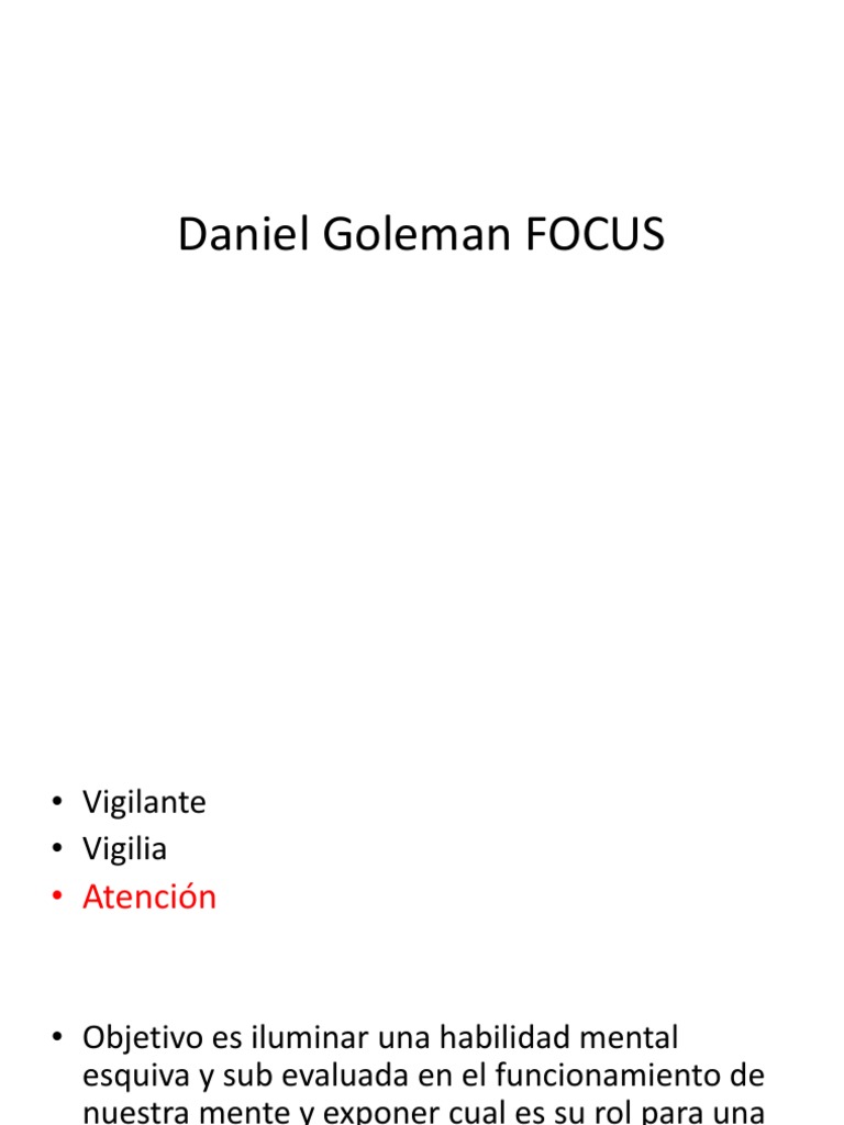 Daniel Goleman FOCUS | PDF