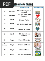 Calendario Cívico de Honduras 2024 | PDF | Honduras