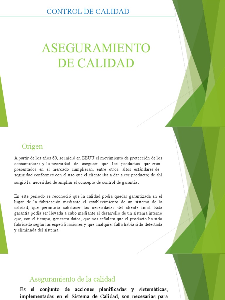 Diapositivas Aseguramiento de La Calidad - PPTM | PDF | Iso 9000 ...