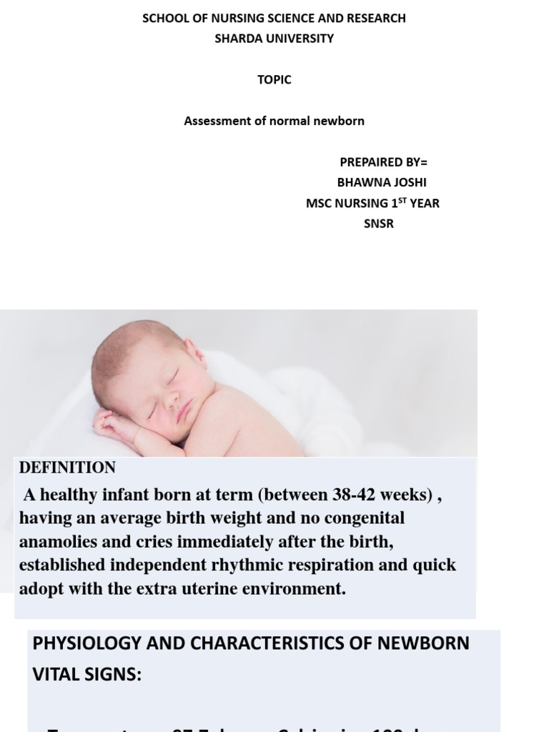 Newborn Assessment Guidelines for Nurses | PDF | Anatomical Terms Of ...