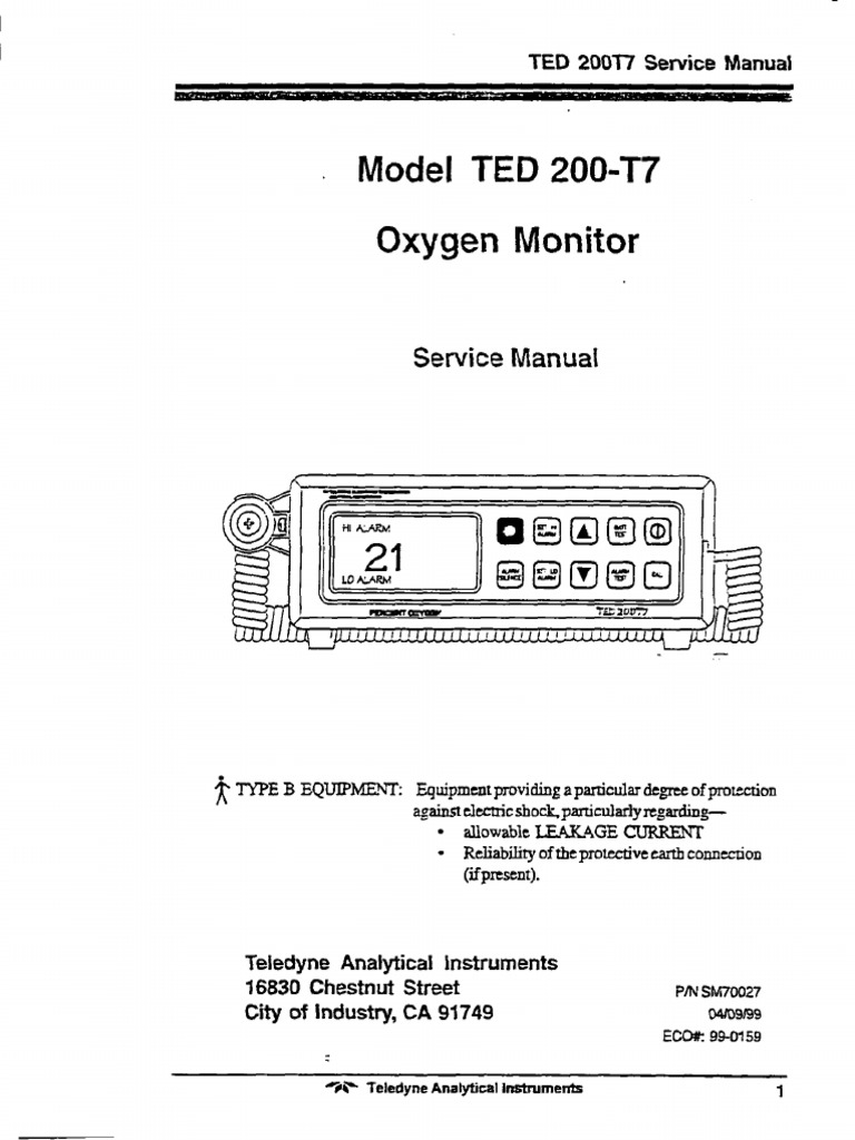 Teledyne Ted 200-t7 Service Manual | PDF