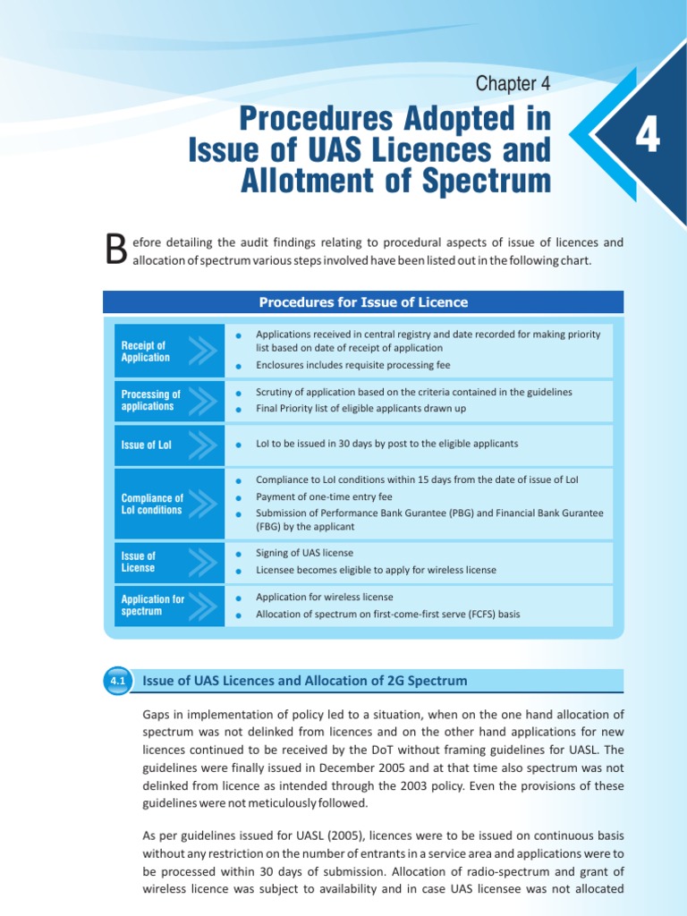 2G Spectrum Allocation Audit Report | PDF | Cabinet (Government) | License