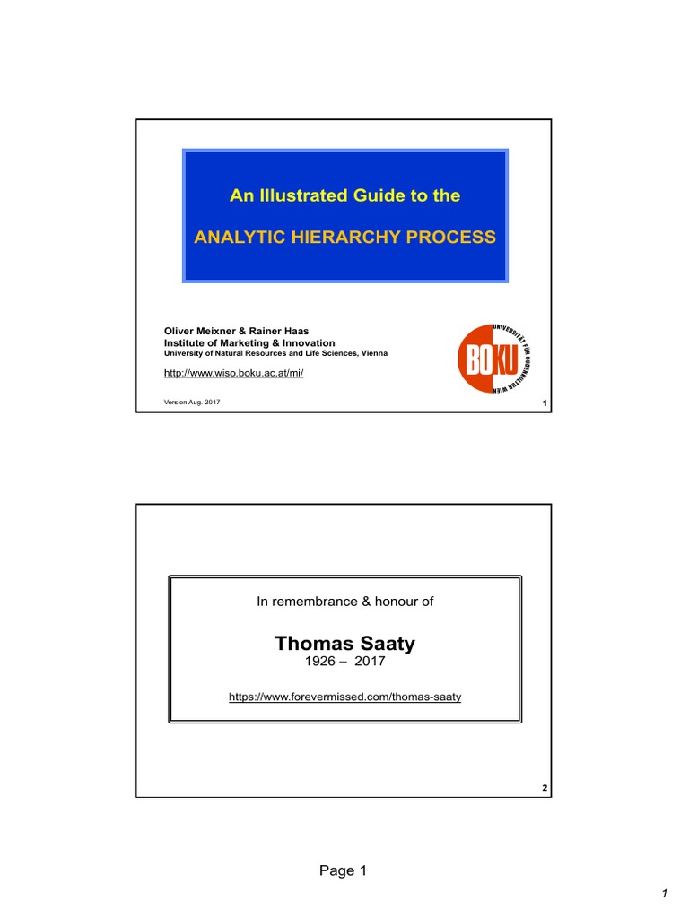 AHP - Tutorial | PDF | Eigenvalues And Eigenvectors | Matrix (Mathematics)