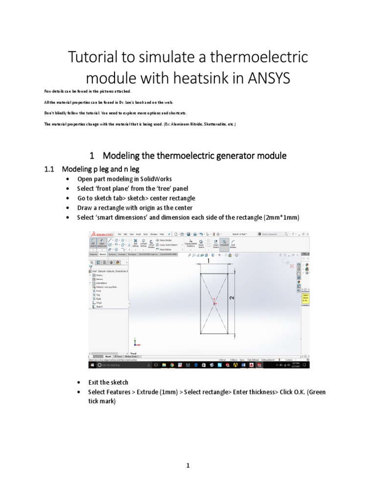 Ansys Tutorial | PDF | Heat Transfer | Electrical Resistivity And ...