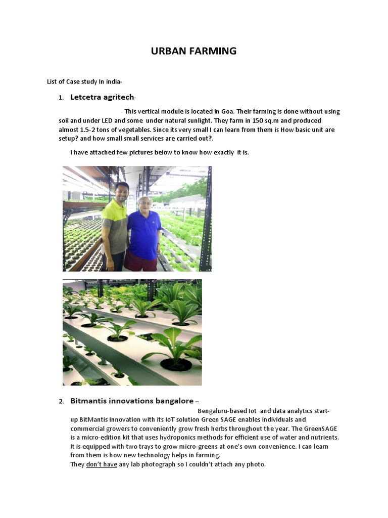 Urban Farming Innovations | PDF | Urban Agriculture | Agriculture