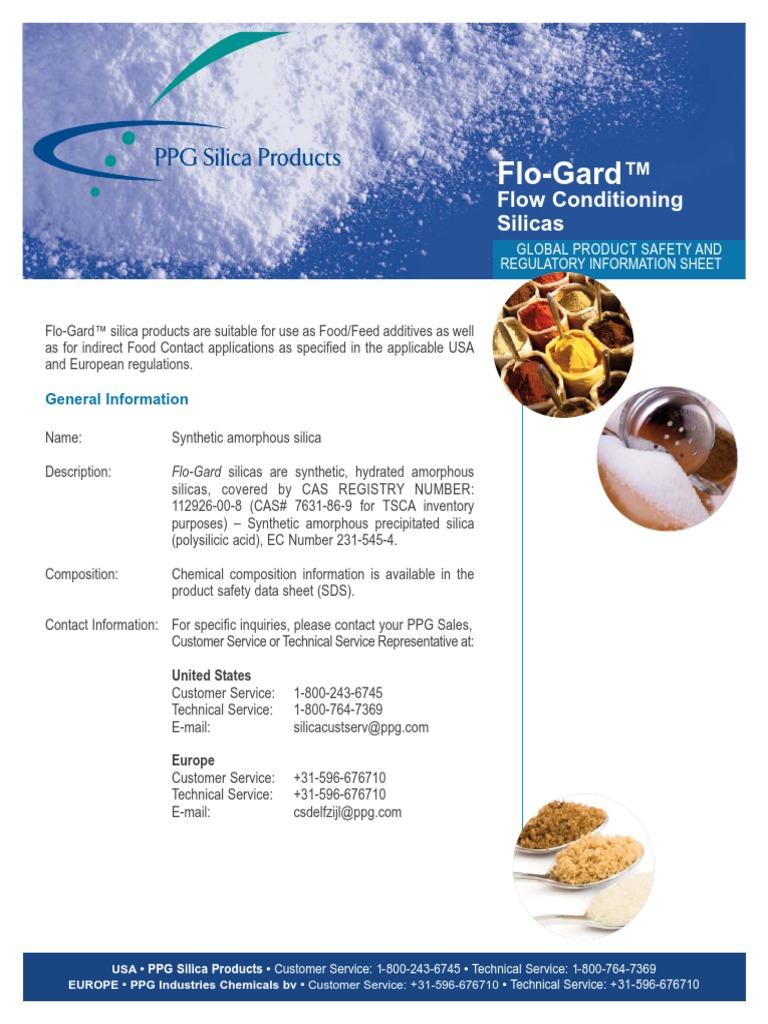 Flo-Gard GPSRIS 0513 PDF | PDF | Silicon Dioxide | Chemistry
