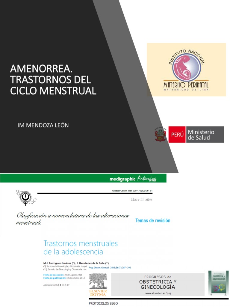 AMENORREA | PDF | Ciclo menstrual | Menstruación
