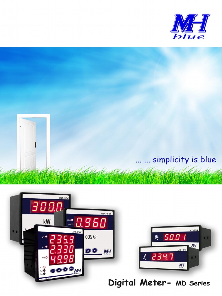 MH Digital Panel Meters | PDF | Alternating Current | Electromagnetic ...