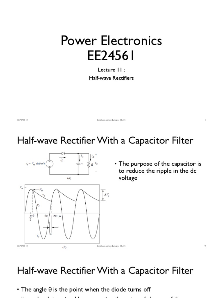Rectifiers Controlled Half-Wave PDF | PDF | Rectifier | Power Engineering