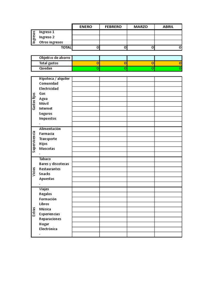 Kakebo Excel | PDF | Business
