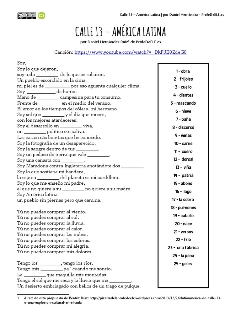 Calle 13 - Latinoamerica | PDF | America latina | Los Estados Unidos