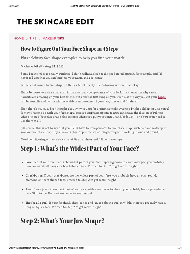How to Determine Your Face Shape: A 4-Step Guide with Celebrity ...