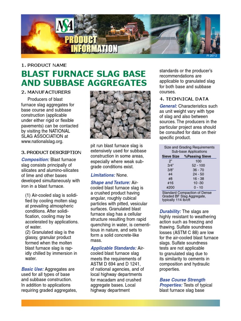 Blast Furnace Slag Base | PDF | Construction Aggregate | Civil Engineering