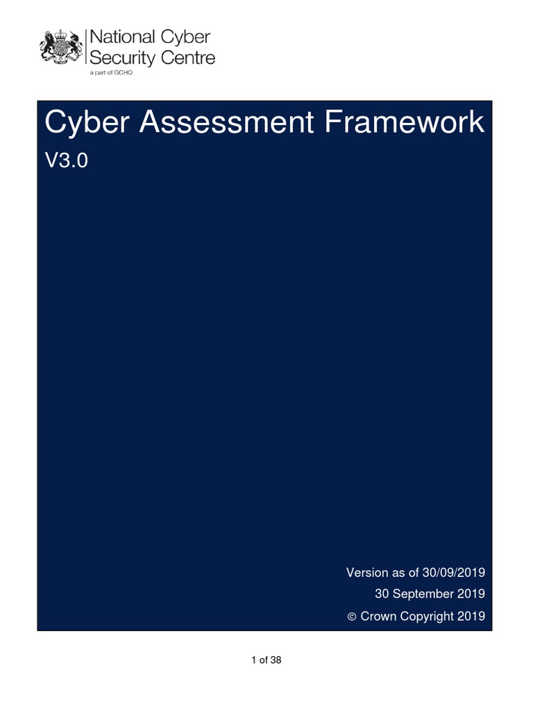 NCSC CAF v3.0 | PDF | Computer Security | Security