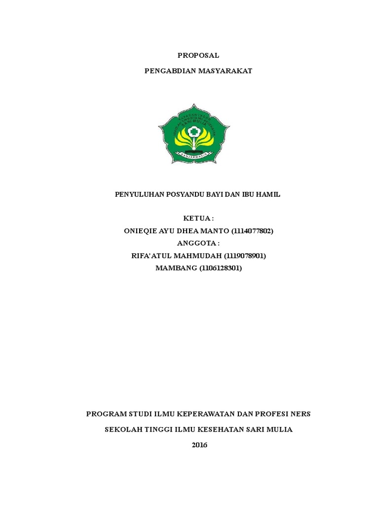 Proposal Penyuluhan Posyandu | PDF