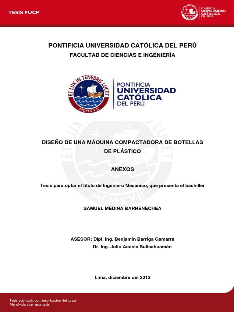 Diseño de Compactadora de Botellas | PDF | Engranaje | Tornillo