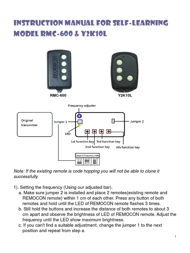 RMC-600 & Y2K10L Manual PDF | PDF | Science & Mathematics | Computers