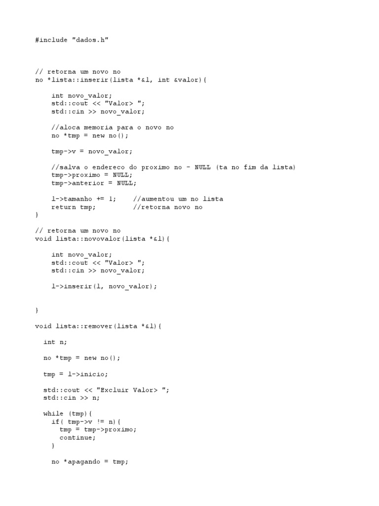 Exemplo de Código em C++ | PDF | Ponteiro (programação de computadores ...