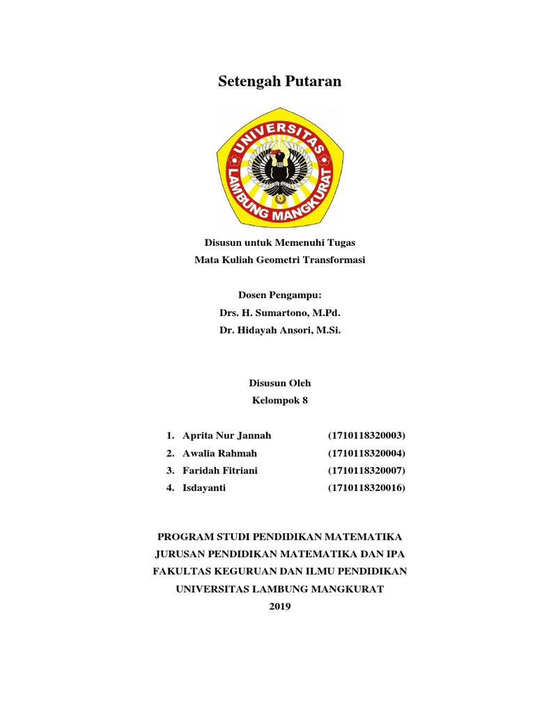 Setengah Putaran dalam Geometri Transformasi | PDF