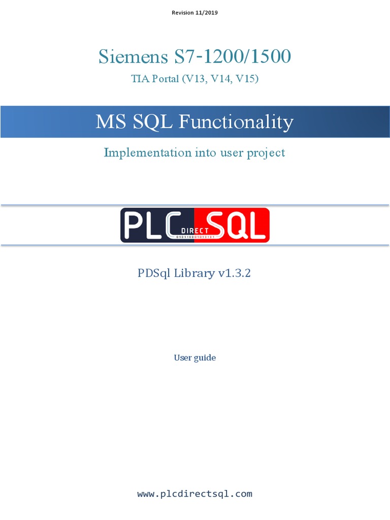 PDSQL Library User Guide V1.3.2 | PDF | Boolean Data Type | Microsoft ...