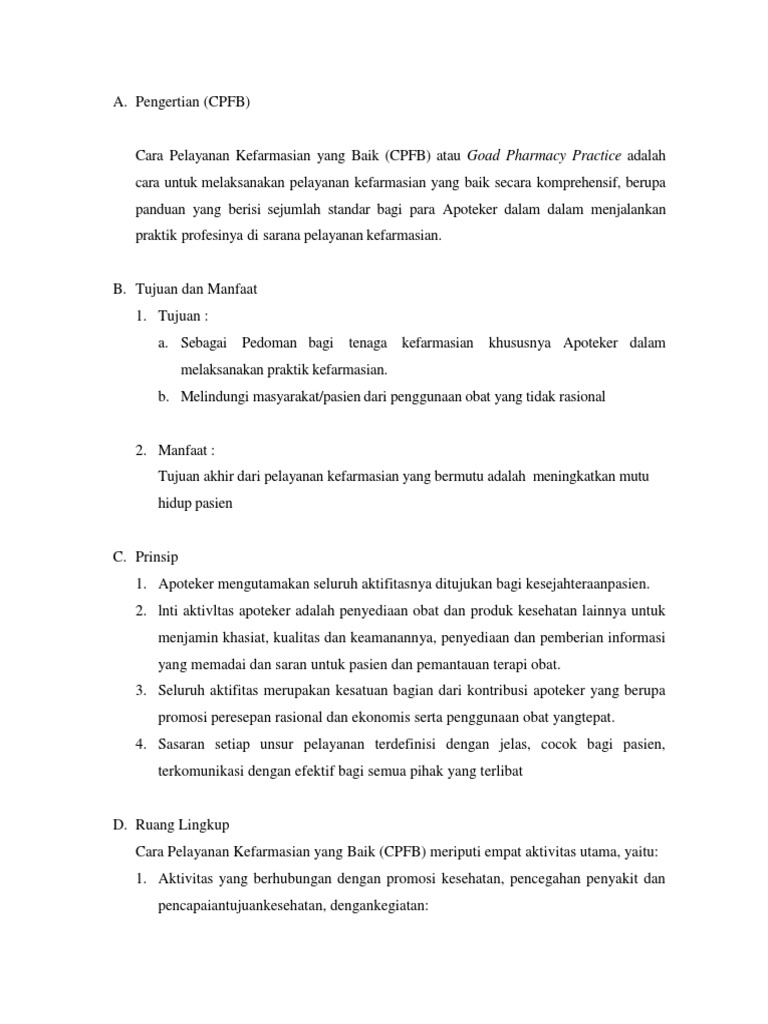 Pengertian CPFB | PDF