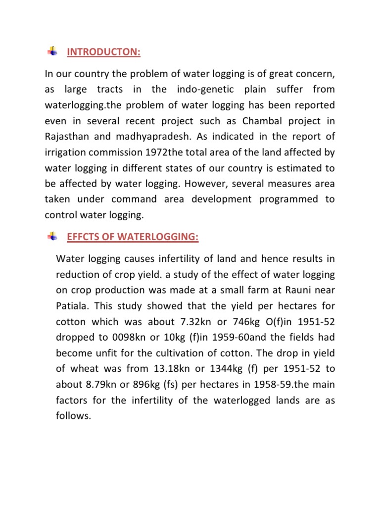 Water Logging | PDF | Flood | Soil