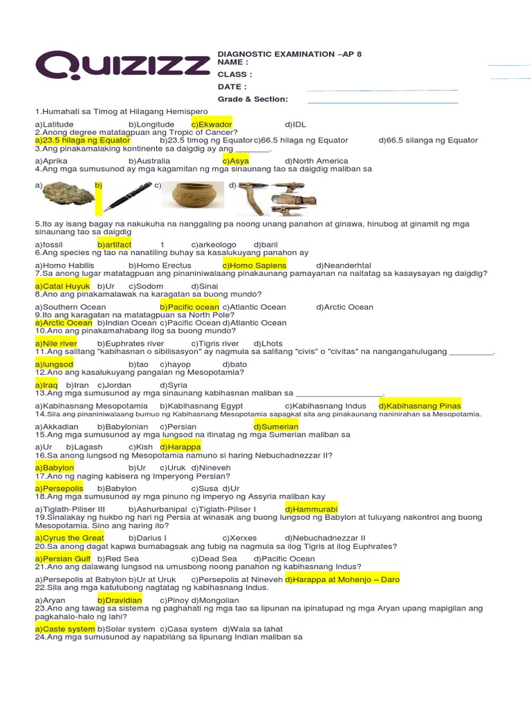 1st Grading Reviewer-AP 8 | PDF
