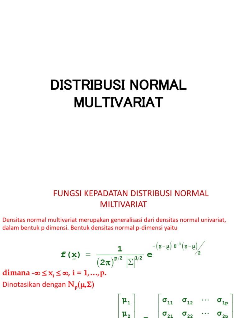 Distribusi Normal Multivariat | PDF