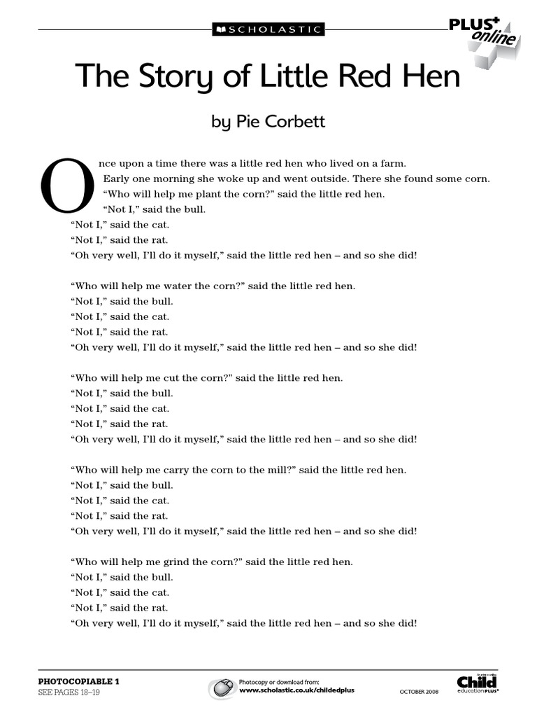 The Little Red Hen Teaches an Important Lesson About Teamwork in the ...