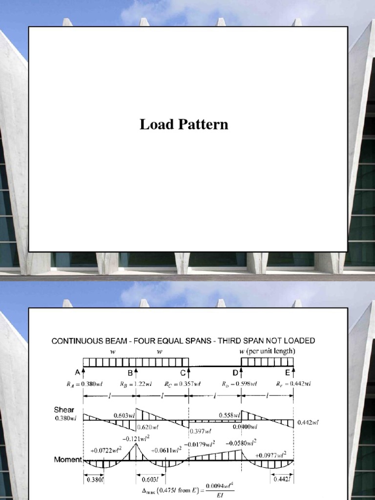 Topic 8 - Load Pattern | PDF | Shear Stress | Structural Load