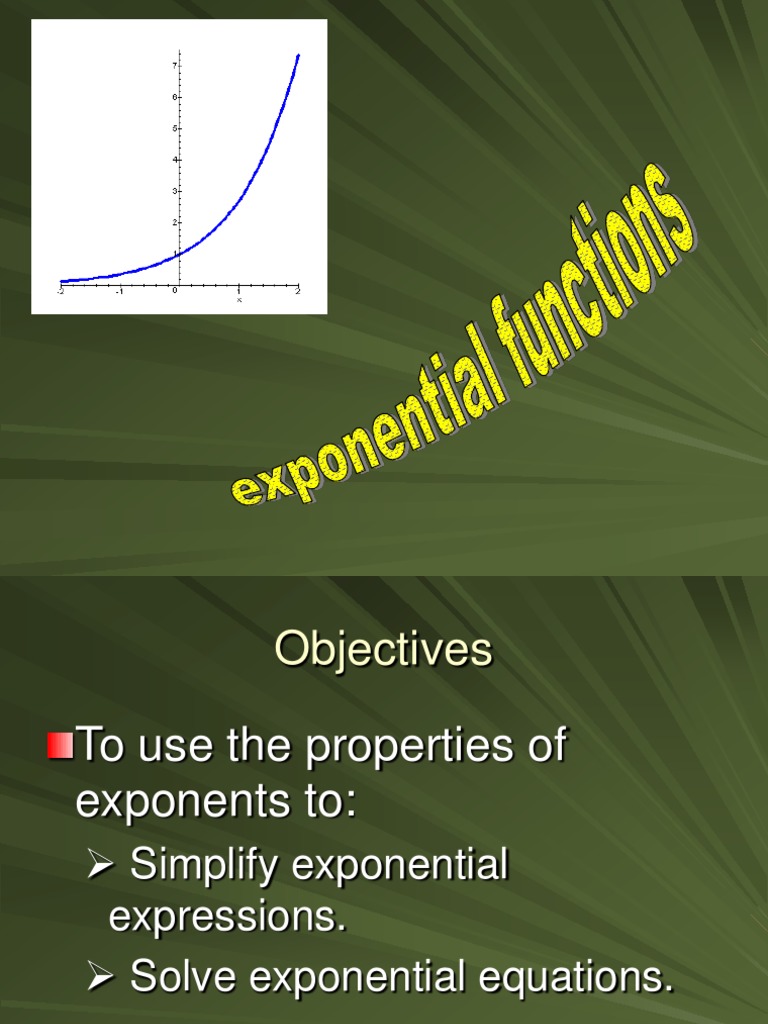 Exponential Function | PDF | Exponentiation | Exponential Function