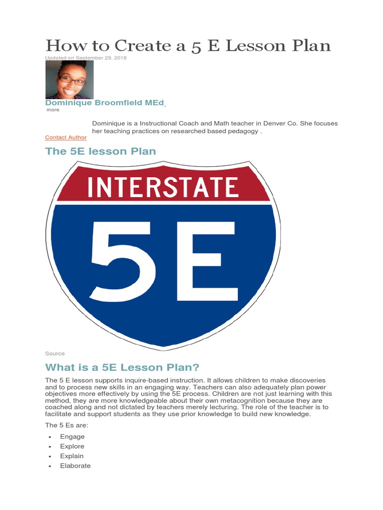 5 E's Explained | PDF | Lesson Plan | Teachers