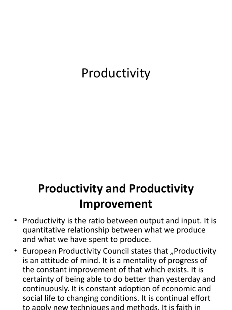 Maximizing Productivity Through Continuous Improvement: A Comprehensive ...