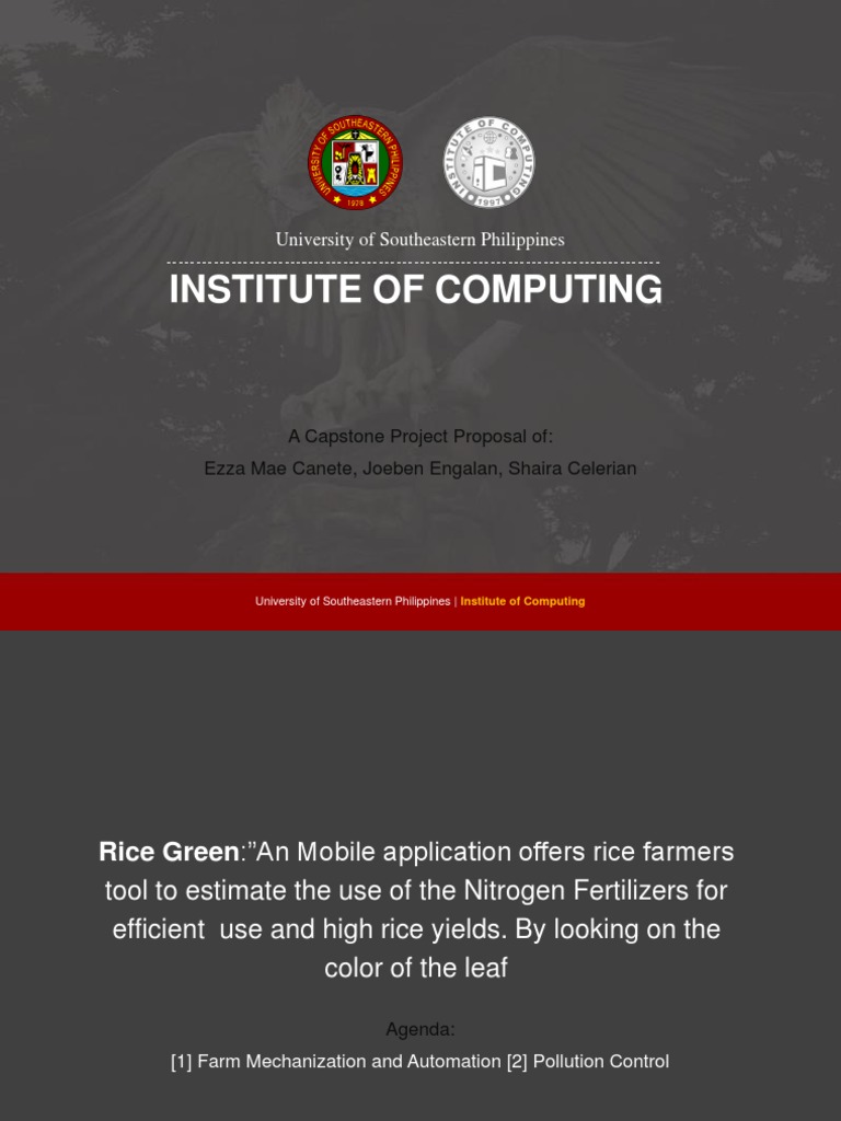 Thesis Capstone Project Proposal | PDF | Fertilizer | Rice