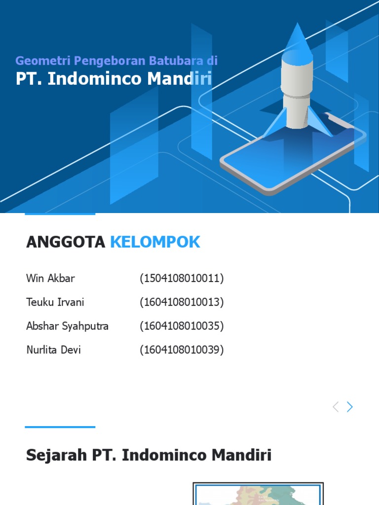 Geometri Pengeboran Batubara di PT. Indominco Mandiri | PDF