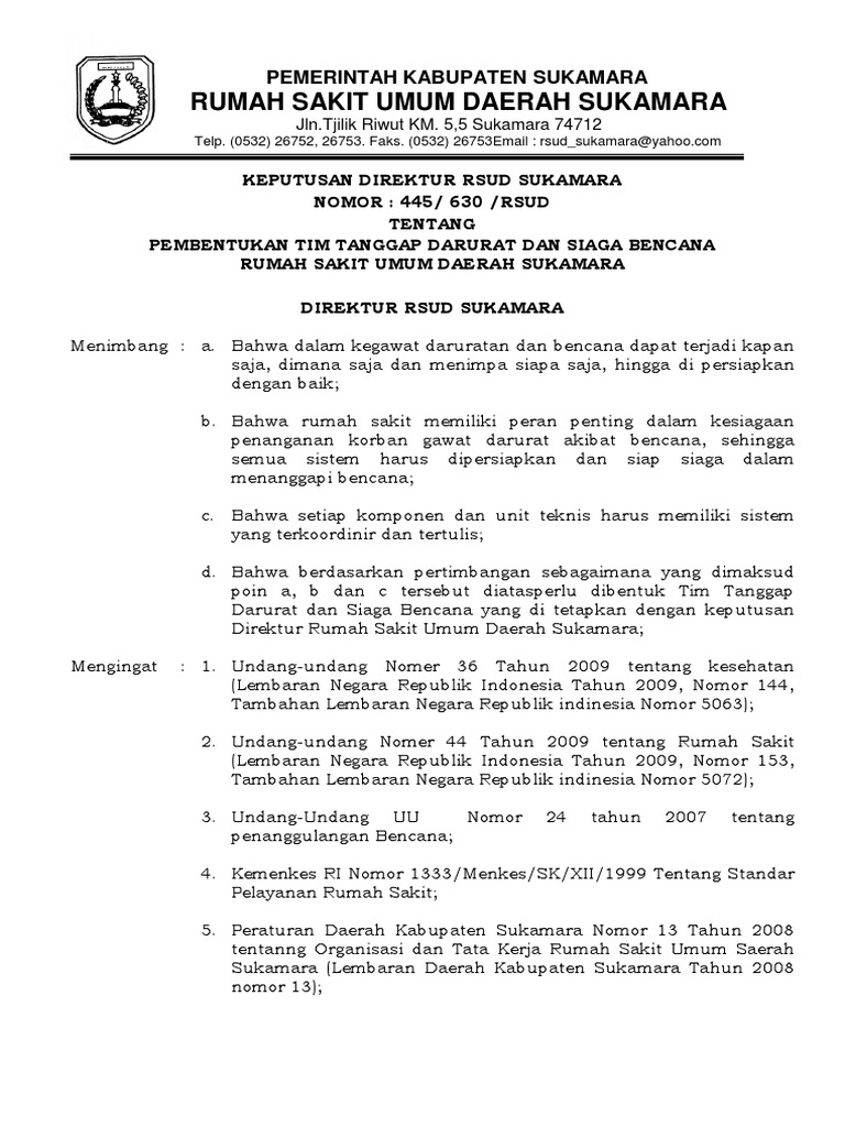 Tim Tanggap Darurat | PDF