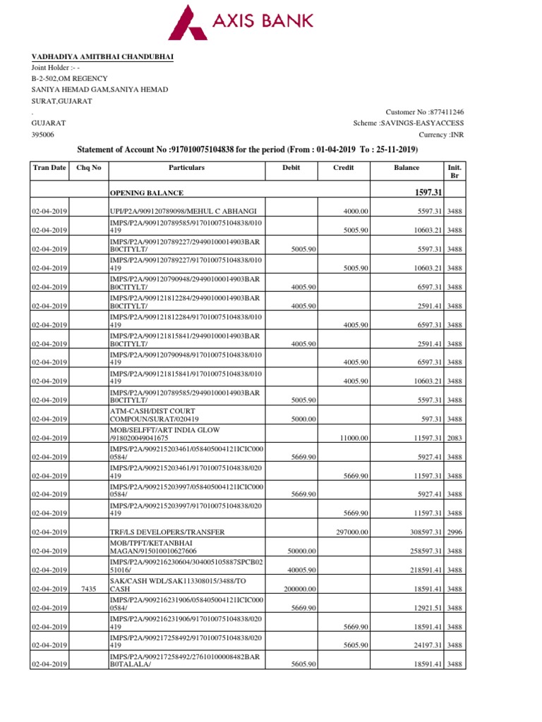 Savings Account Statement Summary | PDF | Debit Card | Automated Teller ...